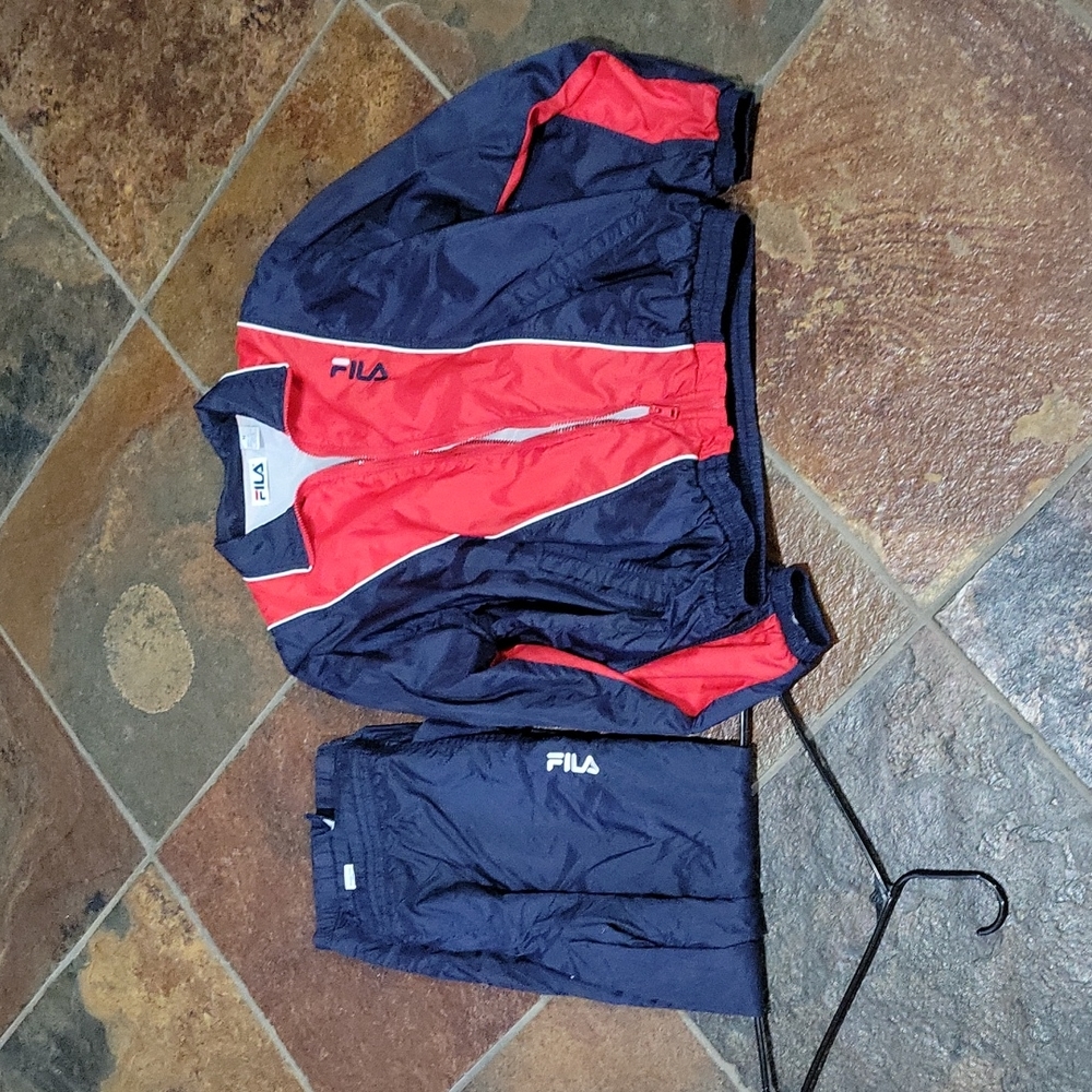 Vintage Fila Track Suit Nylon Polyester Spellout Both… - Gem